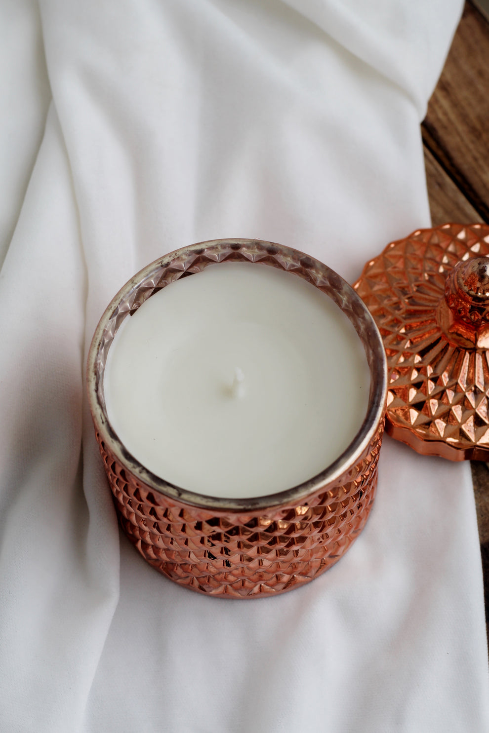 Rose Gold Diamond Jar | Soy Candle – Flame N Decor