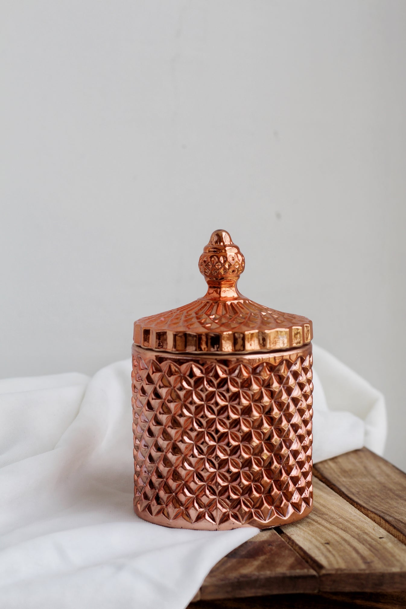 Rose Gold Diamond Jar | Soy Candle – Flame N Decor
